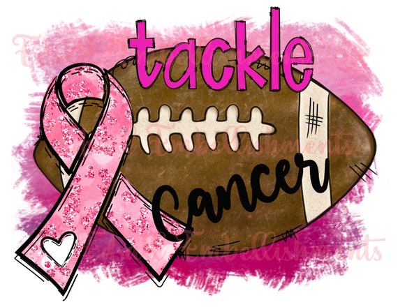 Tackle Cancer Breast Cancer Awareness Pink Ribbon Football | Etsy