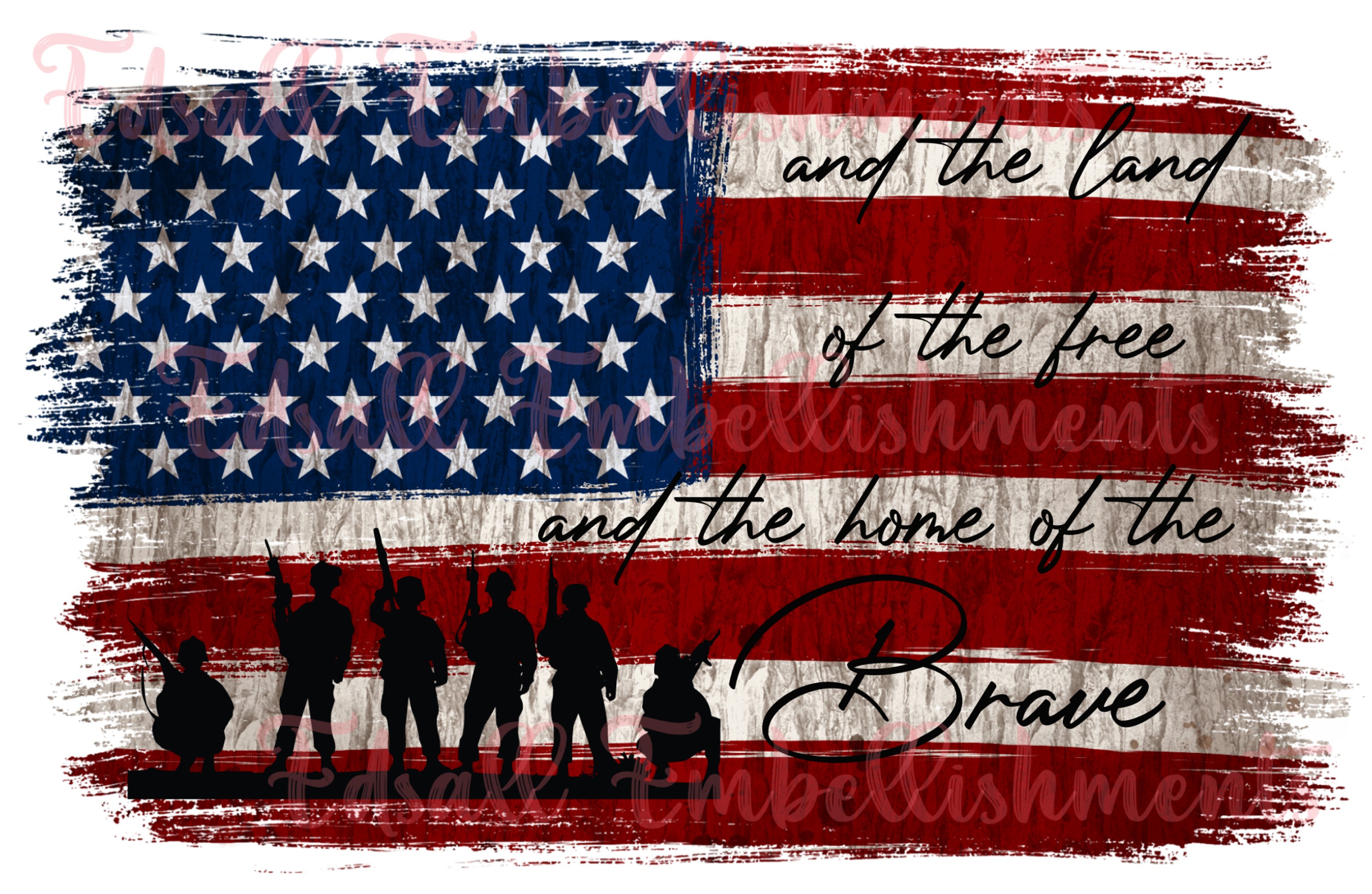 And the Land of the Free and the Home of the Brave American Flag ...