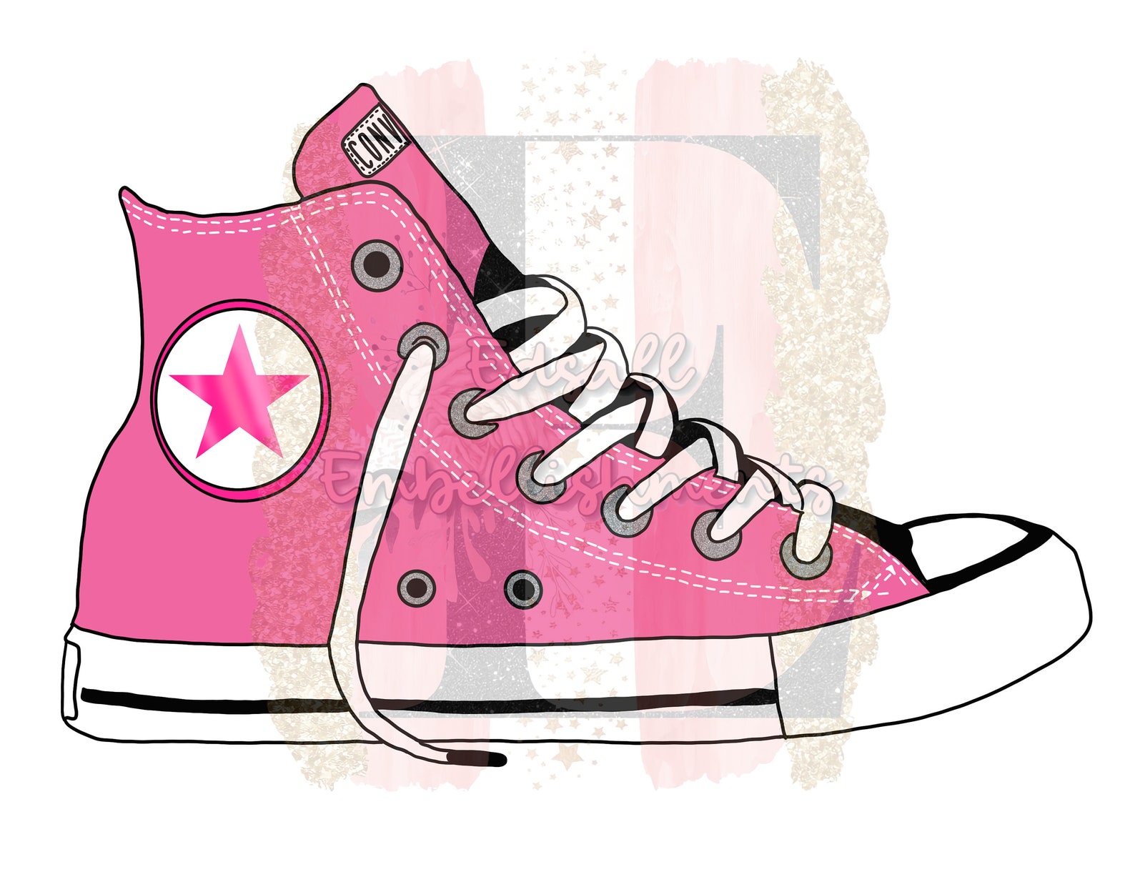 Pink Sneaker Breast Cancer Awareness Tennis Shoe Sublimation Design - Etsy
