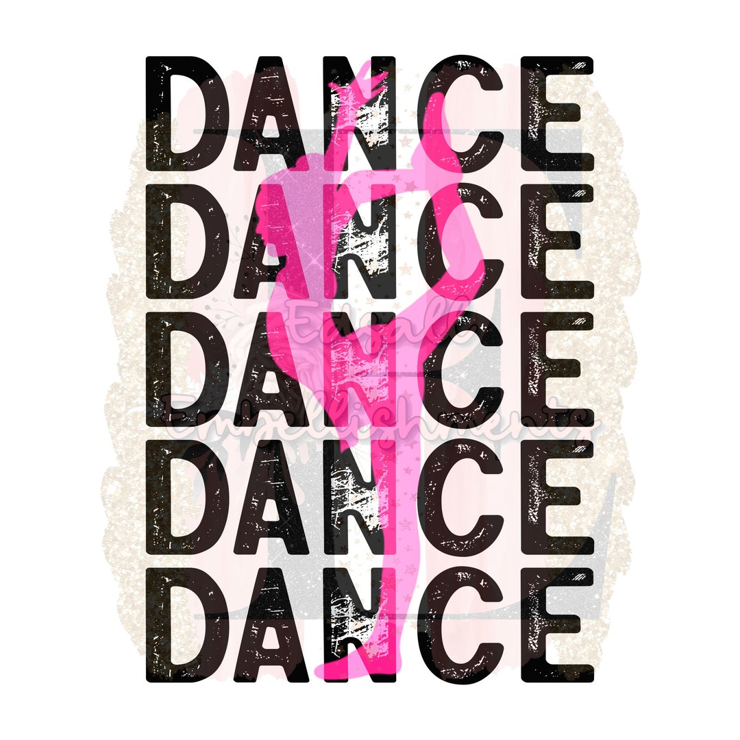 Dance Pink Dancer Silhouette Ballerina Jazzhip Hop Sublimation Design ...