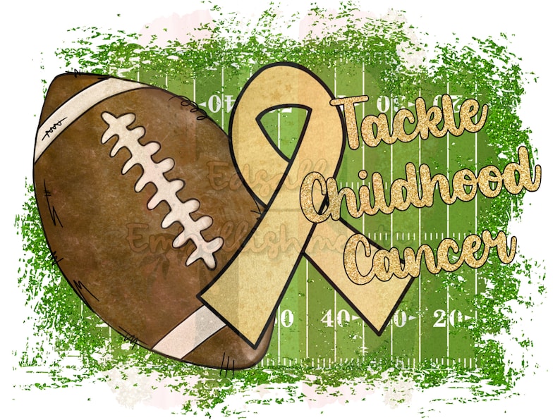 Tackle Childhood Cancer Gold Ribbon Cancer Awareness Football - Etsy