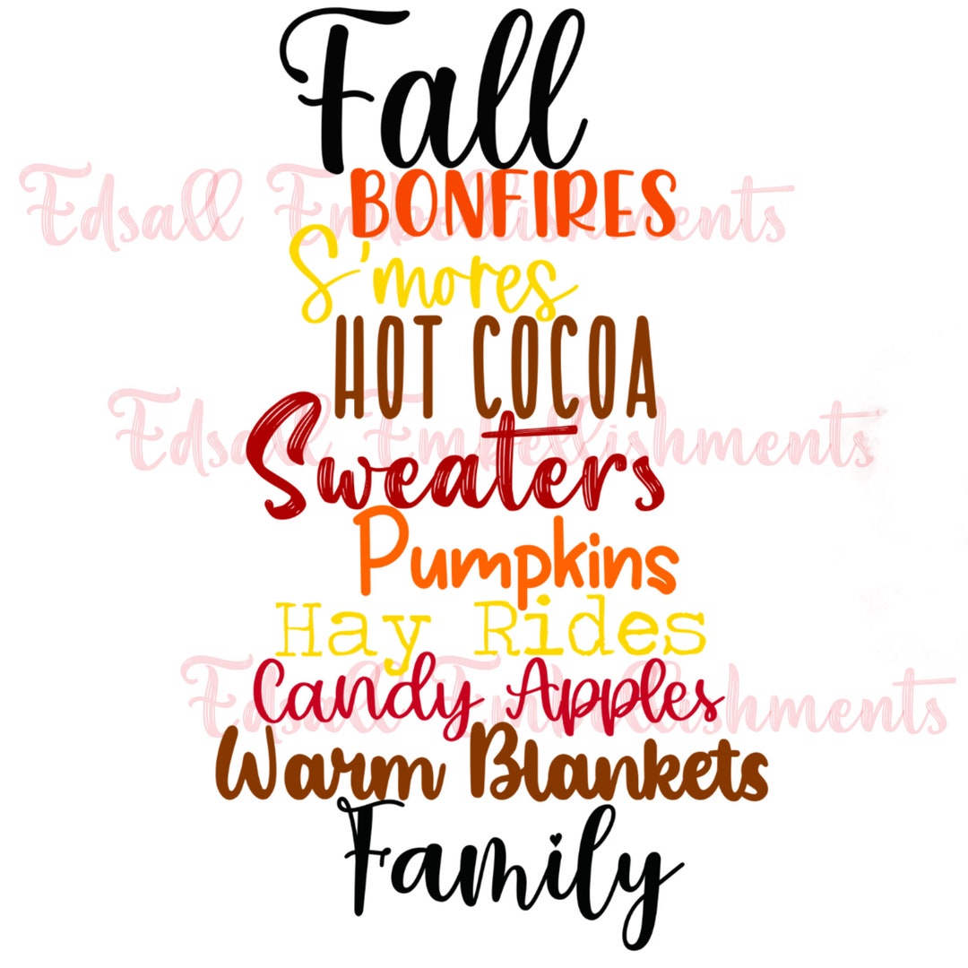 Fall Fun Activities PNG - Etsy