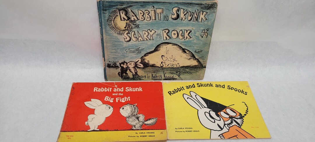 Vintage Rabbit and Skunk Bight Fight, Spooks and Scary Rock Halloween ...