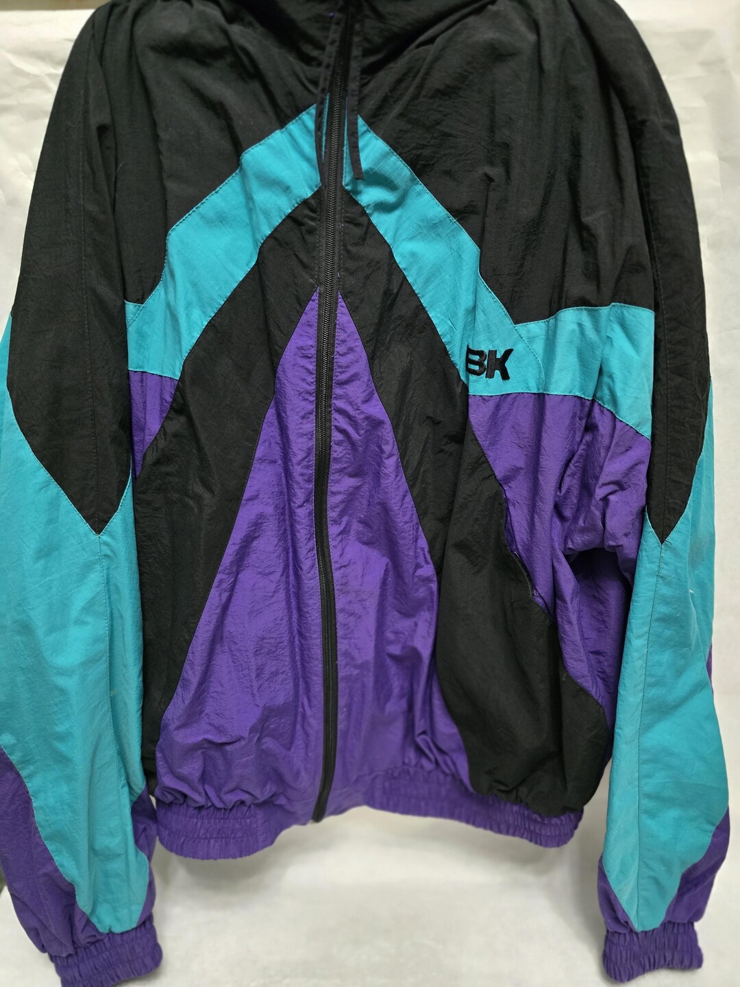Vintage British Knights Teal Purple and Black Windbreaker Jacket Size ...