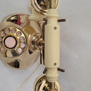 Vintage Princess Rotary Phone Table Telephone Cream and Gold Victorian ...