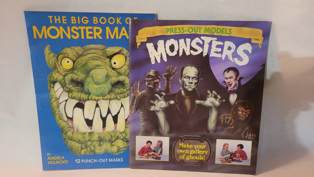 Vintage Monster Mask Press-out Models 1993 Watermill Press Dracula ...