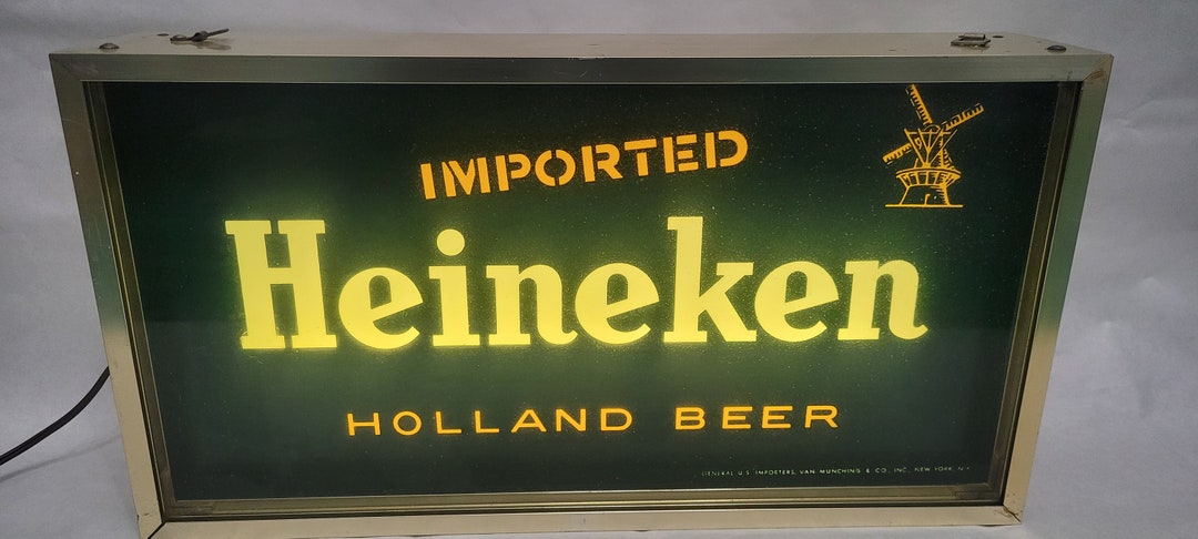 Vintage Heineken Lighted Tavern Imported Beer Sign Breweriana - Etsy