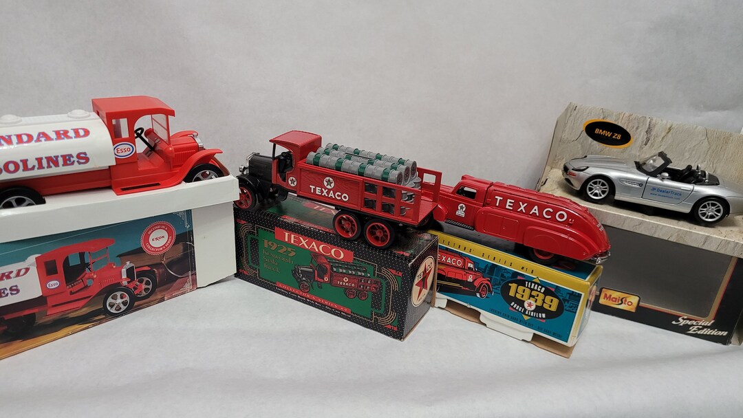 Vintage Set of 4 Collectible Trucks Esso Standard Gasoline Tanker ...