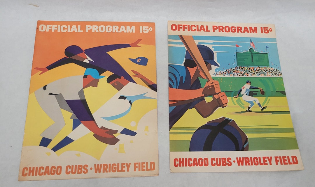 Vintage RARE Chicago Cubs 1967 1971 Pair of Scorecards Cardinals Reds ...