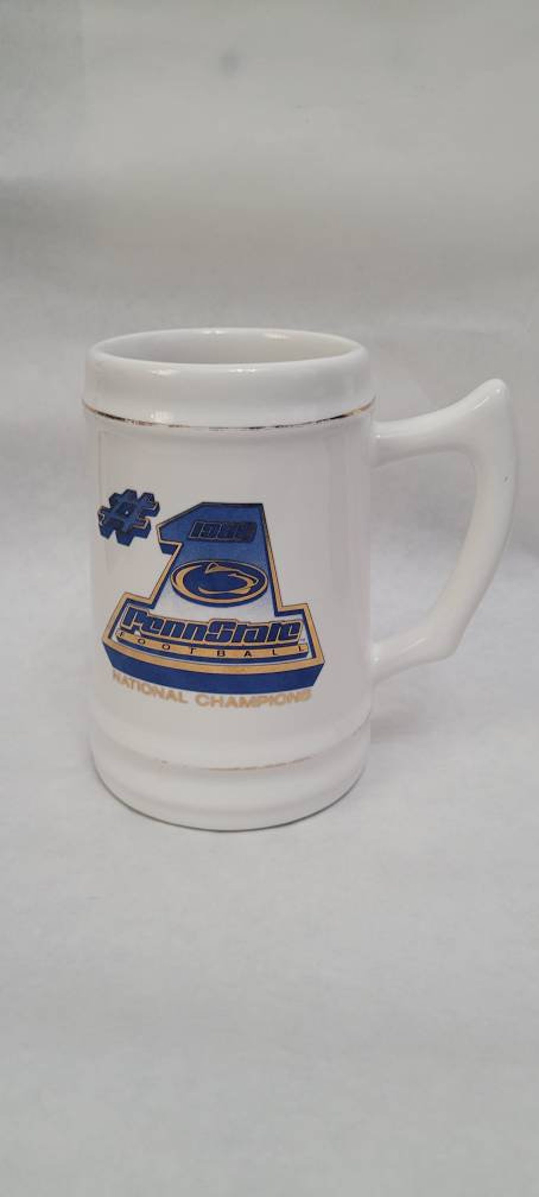 Vintage Penn State University Beer Stein Mug 1986 National Champions ...