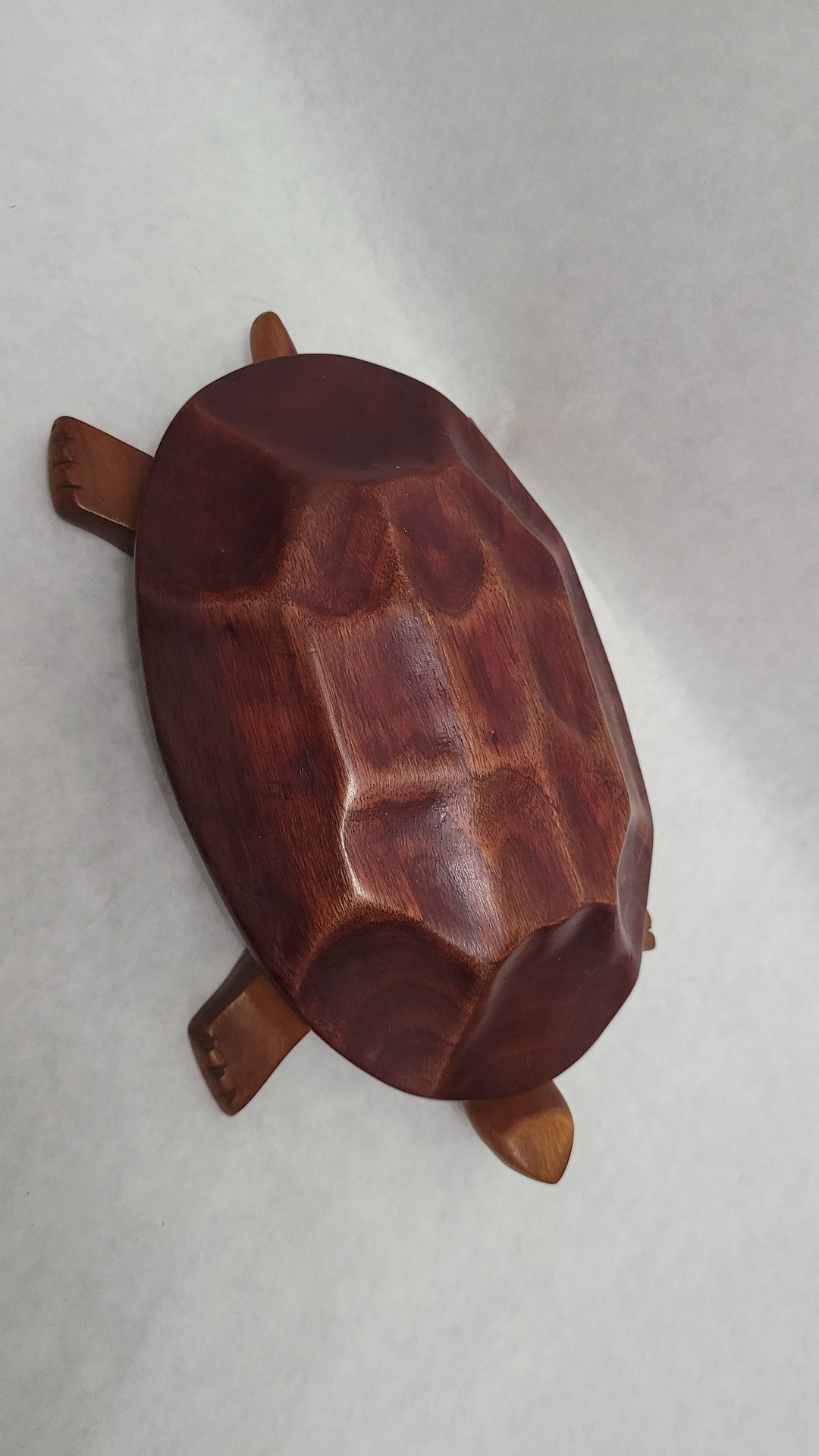 Vintage Hand Carved Wooden Turtle Trinket Jewelry Box Home Decor - Etsy