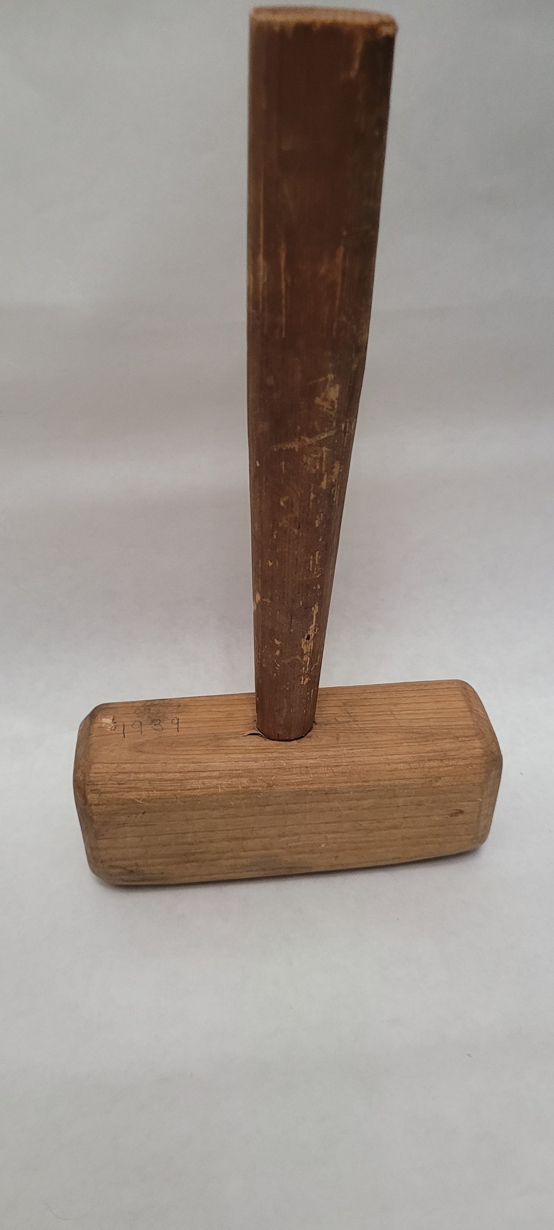 Vintage Wooden Mallet Primitive Square Head Hammer 1900s Farmers ...