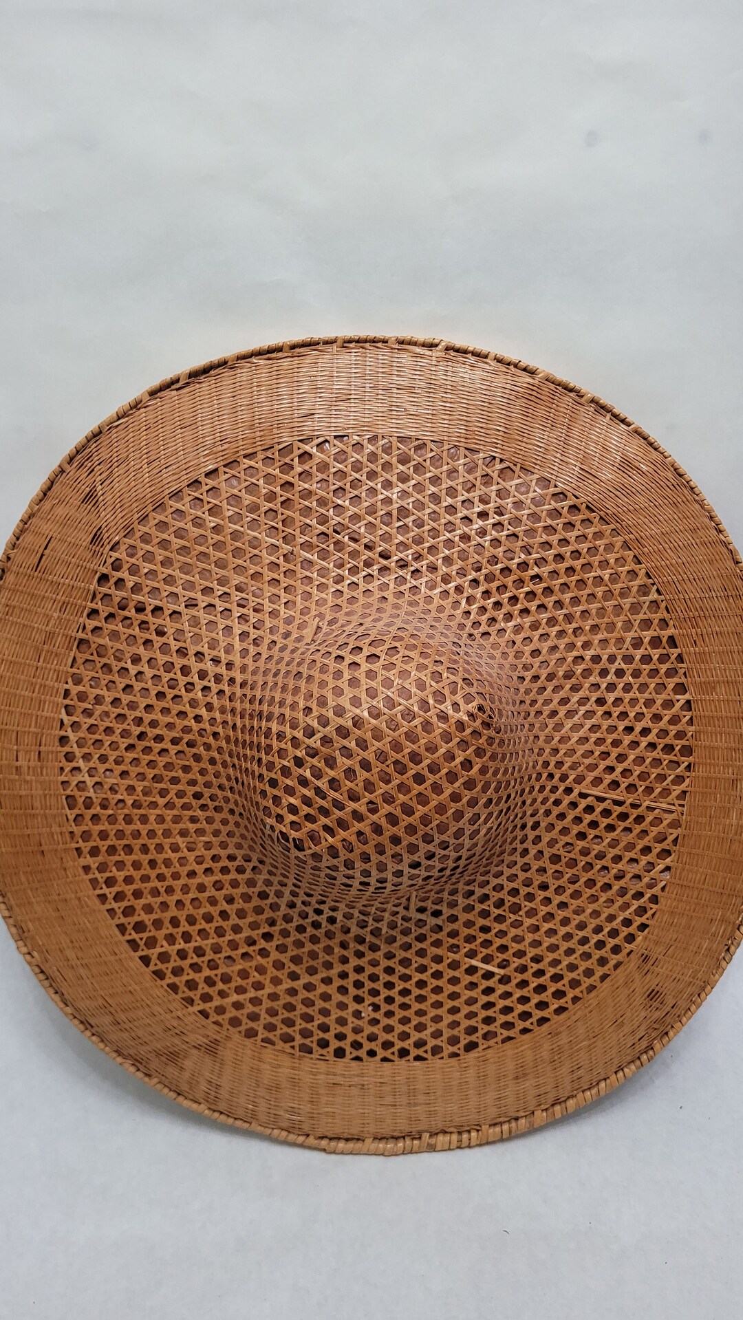 Vintage Chinese Sun Hat Asian Woven Bamboo Chinoiserie Chic Wall ...