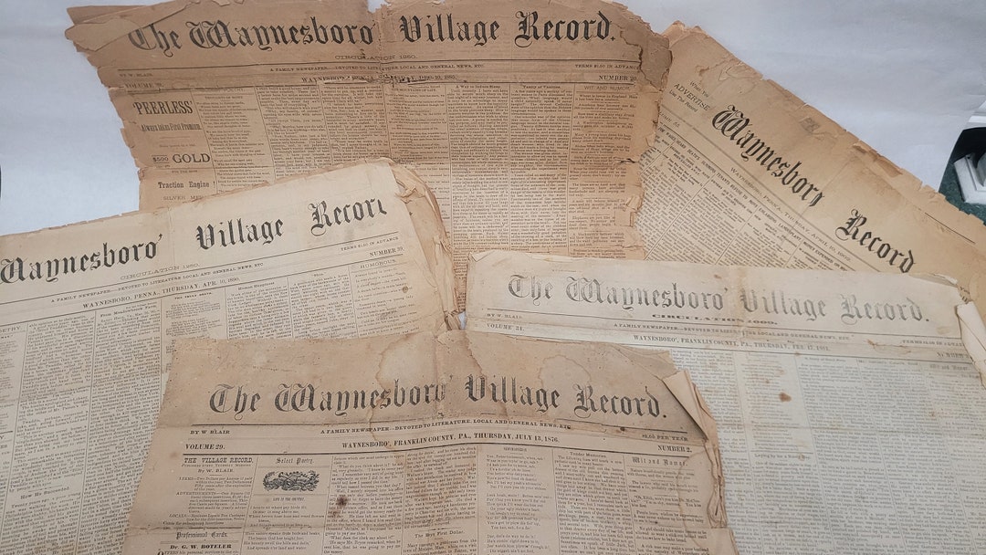 Vintage Rare Lot of 1800's Antique Newspapers Program Bulletin ...