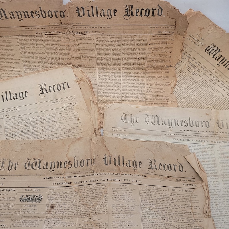 Antique Newspaper - Etsy
