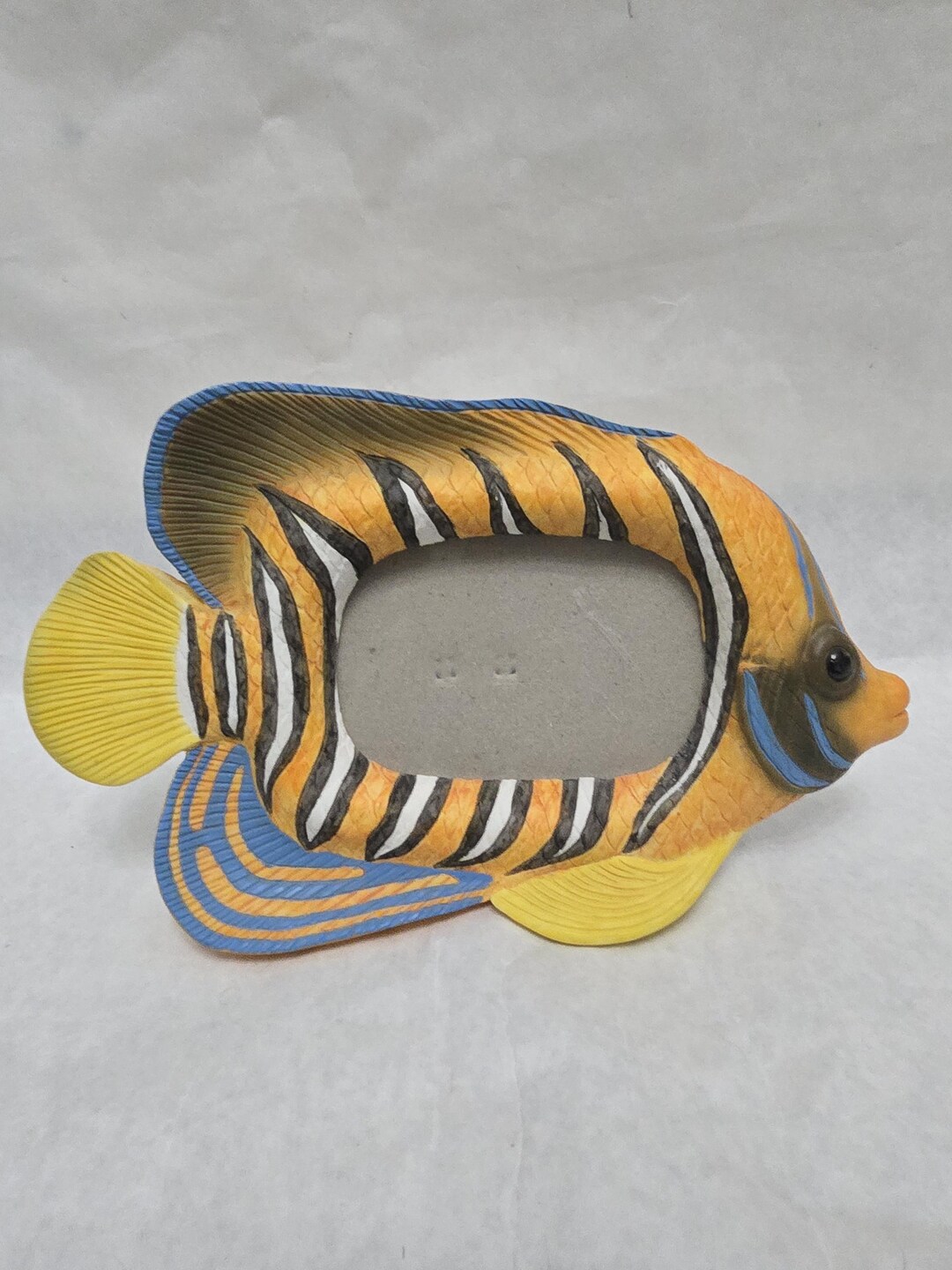 Vintage Signed 1994 UDC Empress Angel Fish Ceramic Photo Picture Frame ...