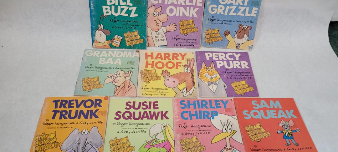 Vintage Illustrated Easy Peasy People Vintage Books by Roger Hargreaves ...