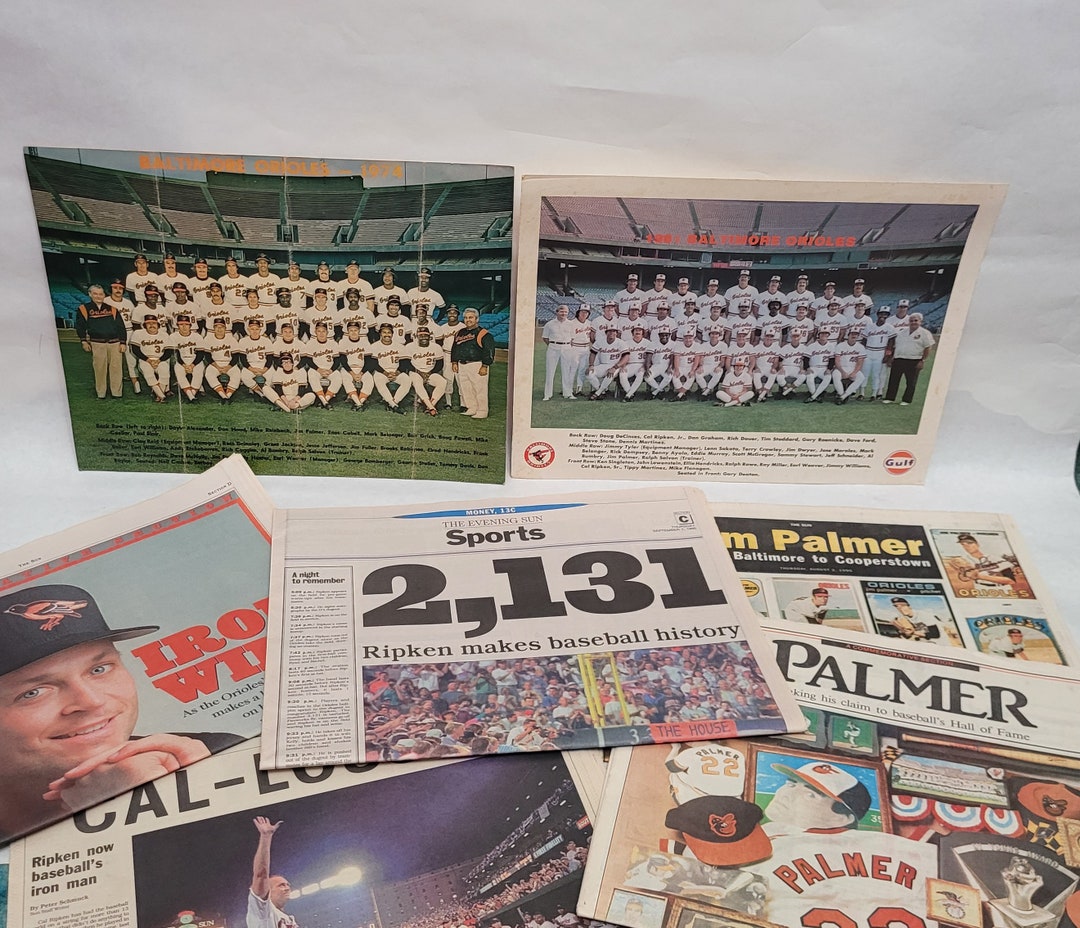 Vintage Rare Lot of 90s Evening Sun Baseball Newspapers Program Cal ...