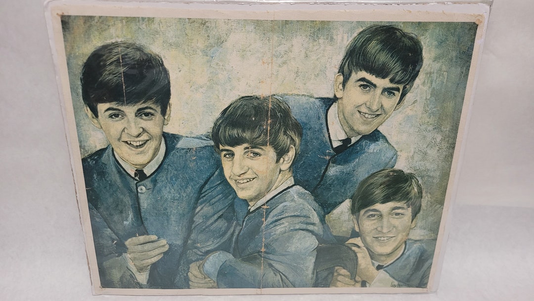 Vintage Original Beatles Poster Leo Jansen Canvas Portrait Style 1960s ...