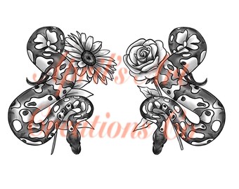 Python Tattoo | Etsy