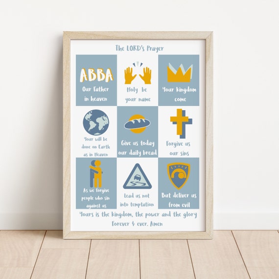 The Lord's Prayer Memory Verse Print Christian Lord's - Etsy