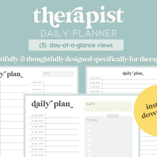 Instant Download Occupational Therapist Daily Planner OT - Etsy