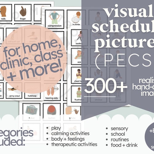 Visual Schedule Pictures PECS 300 PECS and 3 Visual - Etsy