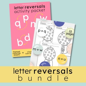 BUNDLE: Letter Reversals | Cue Cards, Coloring, Activity Sheets ...