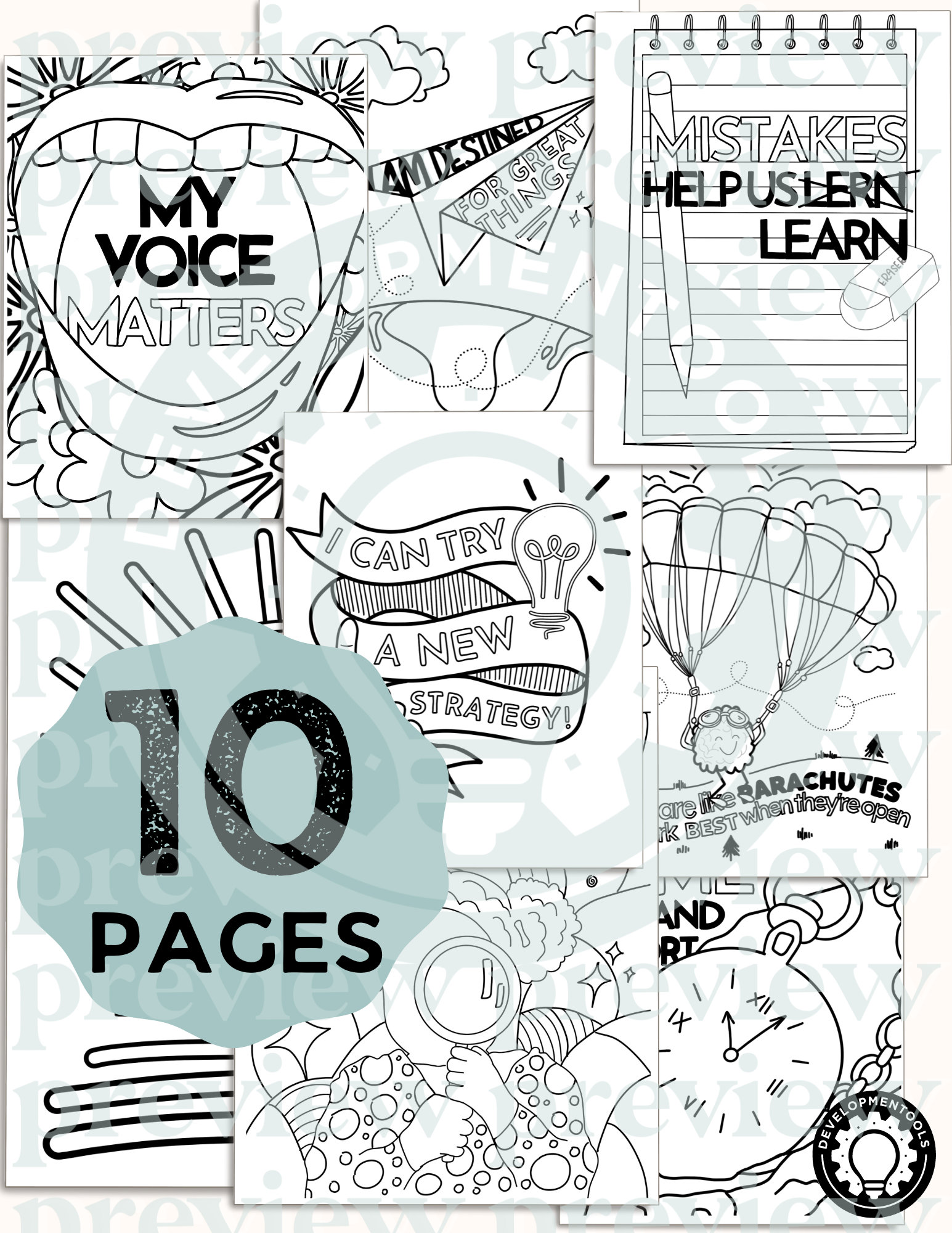Growth Mindset Coloring Pages | Middle School Students | Teacher ...
