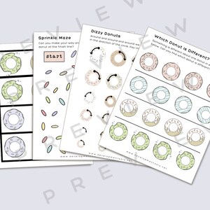 Donut Doodles Activity Packet | Preschool Worksheet | Homeschool ...