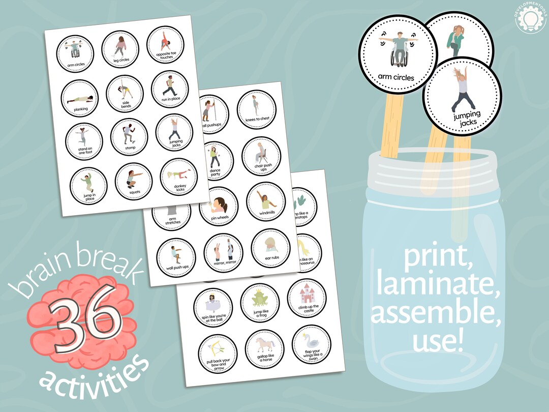 Brain Breaks: 36 Focus Exercises for Classroom, Home, Clinic (digital ...