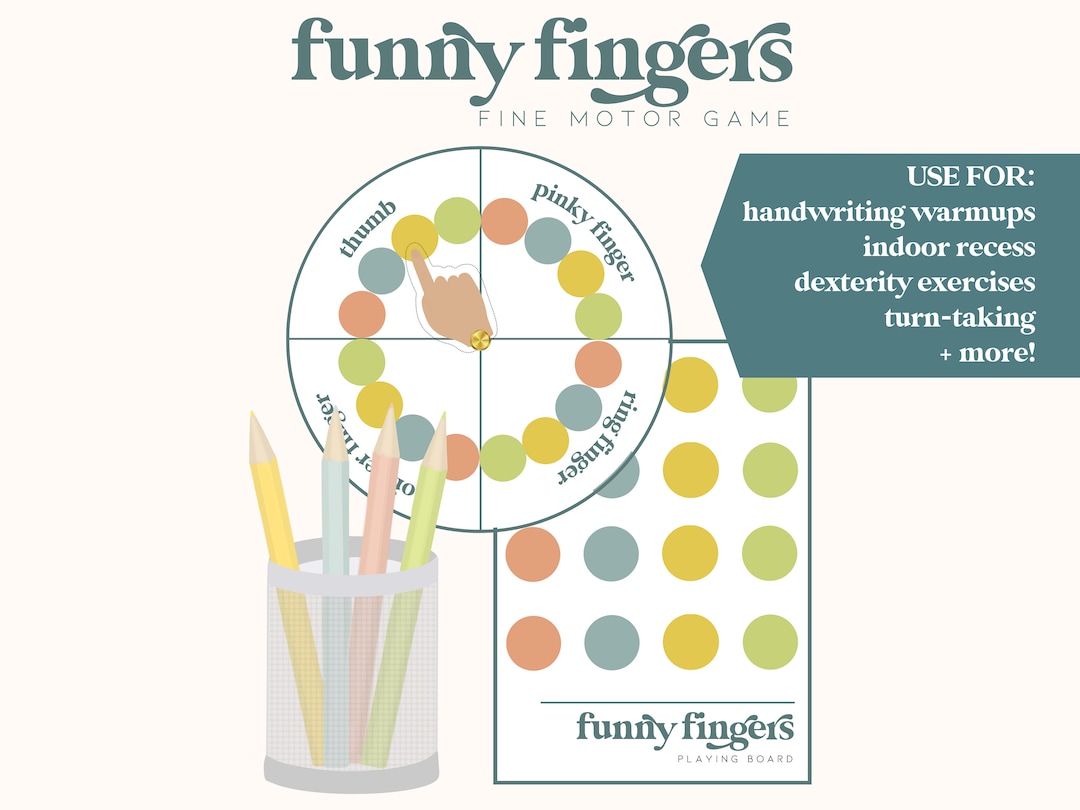 Funny Fingers Fine Motor Activity Game | Toddler Fine Motor Skills ...
