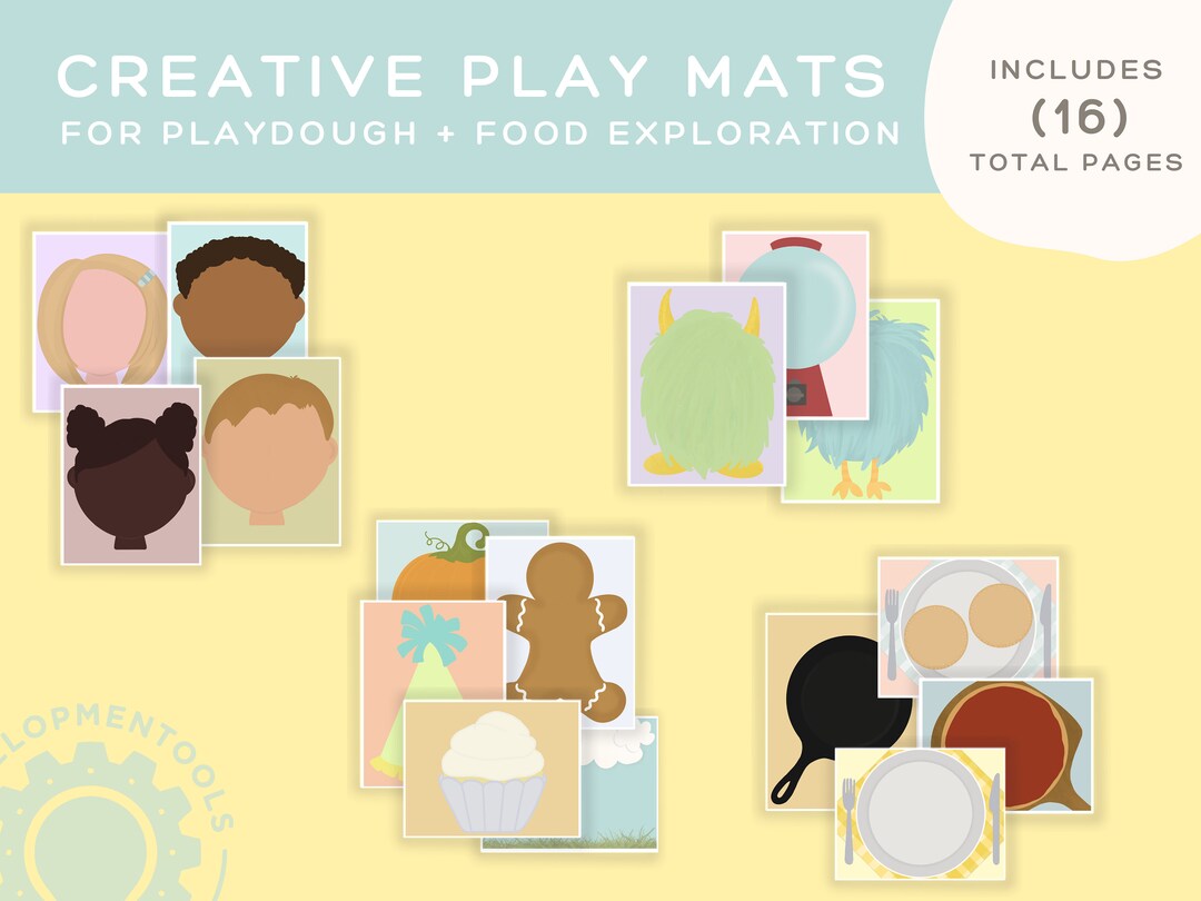 Creative Printable Play Mats | Play Dough Mats | Preschool Activities ...