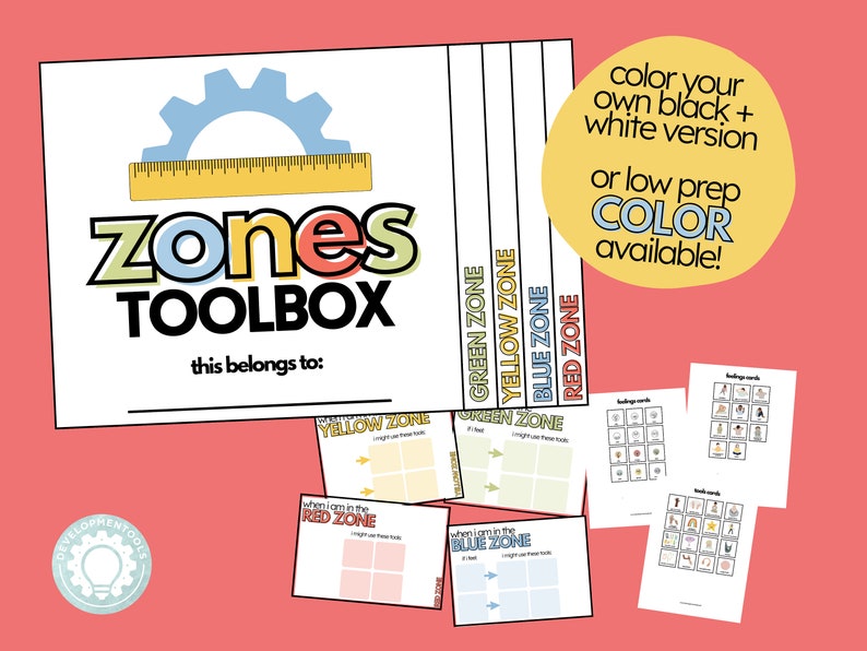 Zones Inspired Calm Down Tool Box | Interactive Emotional Regulation ...
