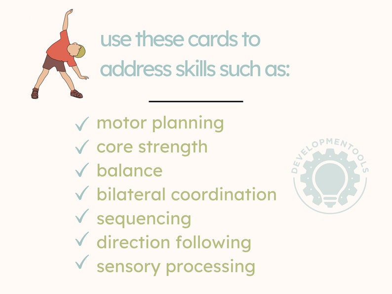 Instant Download Movement Card Deck Occupational Therapy Physical ...