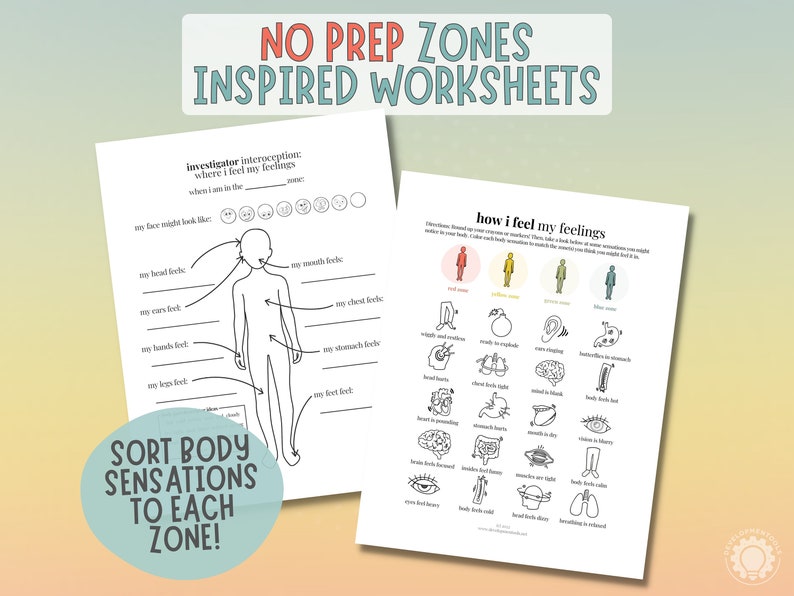 Occupational Therapy | No-prep Zones of Self Regulation Inspired: Body ...