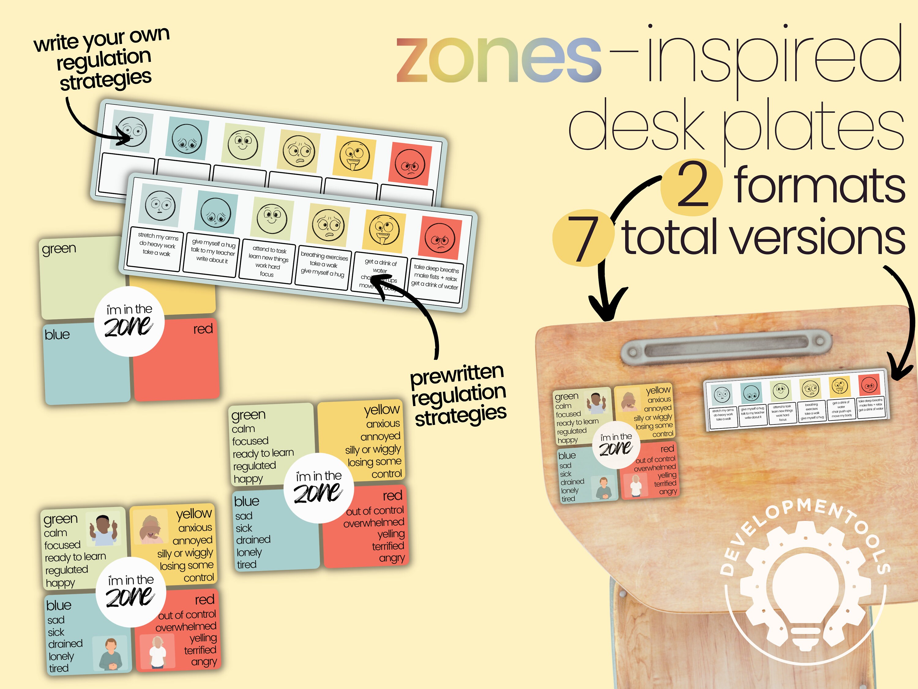 Zones of Regulation Inspired Starter Pack Self Regulation - Etsy