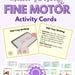 Printable Multisensory Fine Motor Activity Cards With Visuals ...