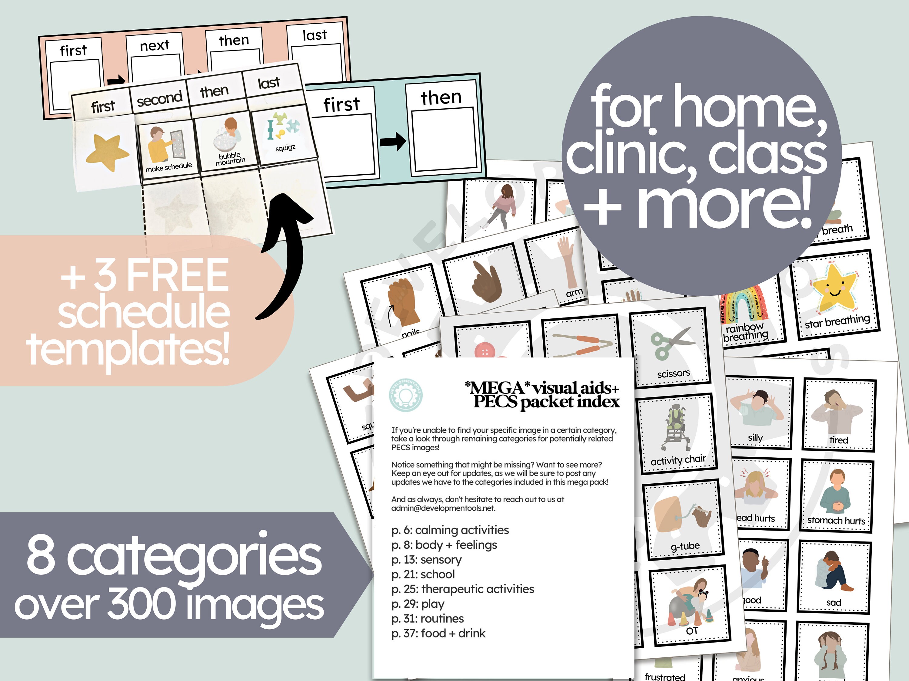 Visual Schedule Pictures PECS 300 PECS and 3 Visual - Etsy