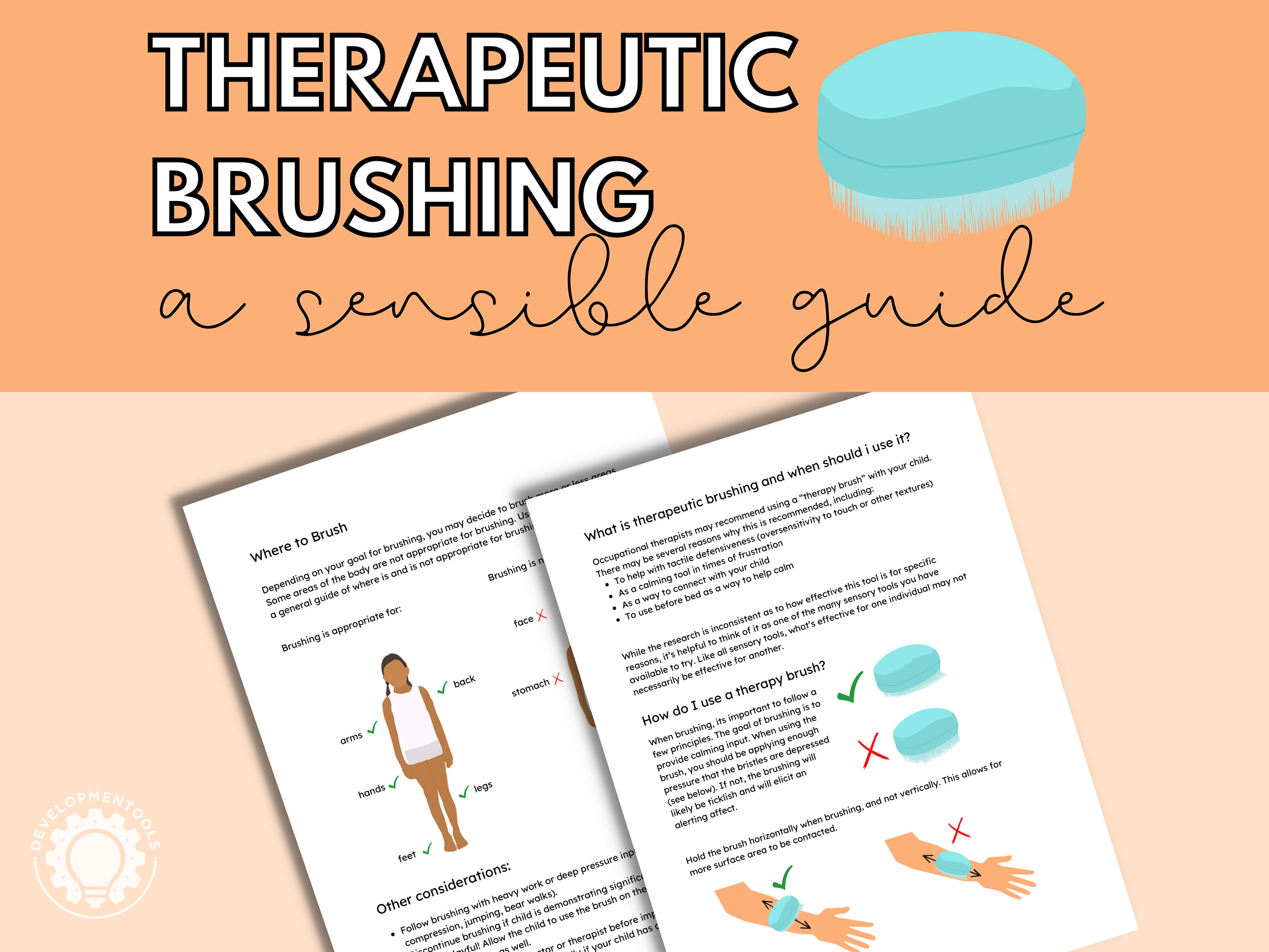 Therapy Brushing Guide | Occupational Therapy Sensory Tool | Special ...