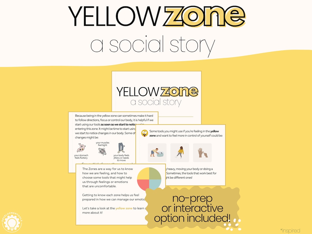 Zones for Self Regulation Inspired Social Story | the Yellow Zone ...
