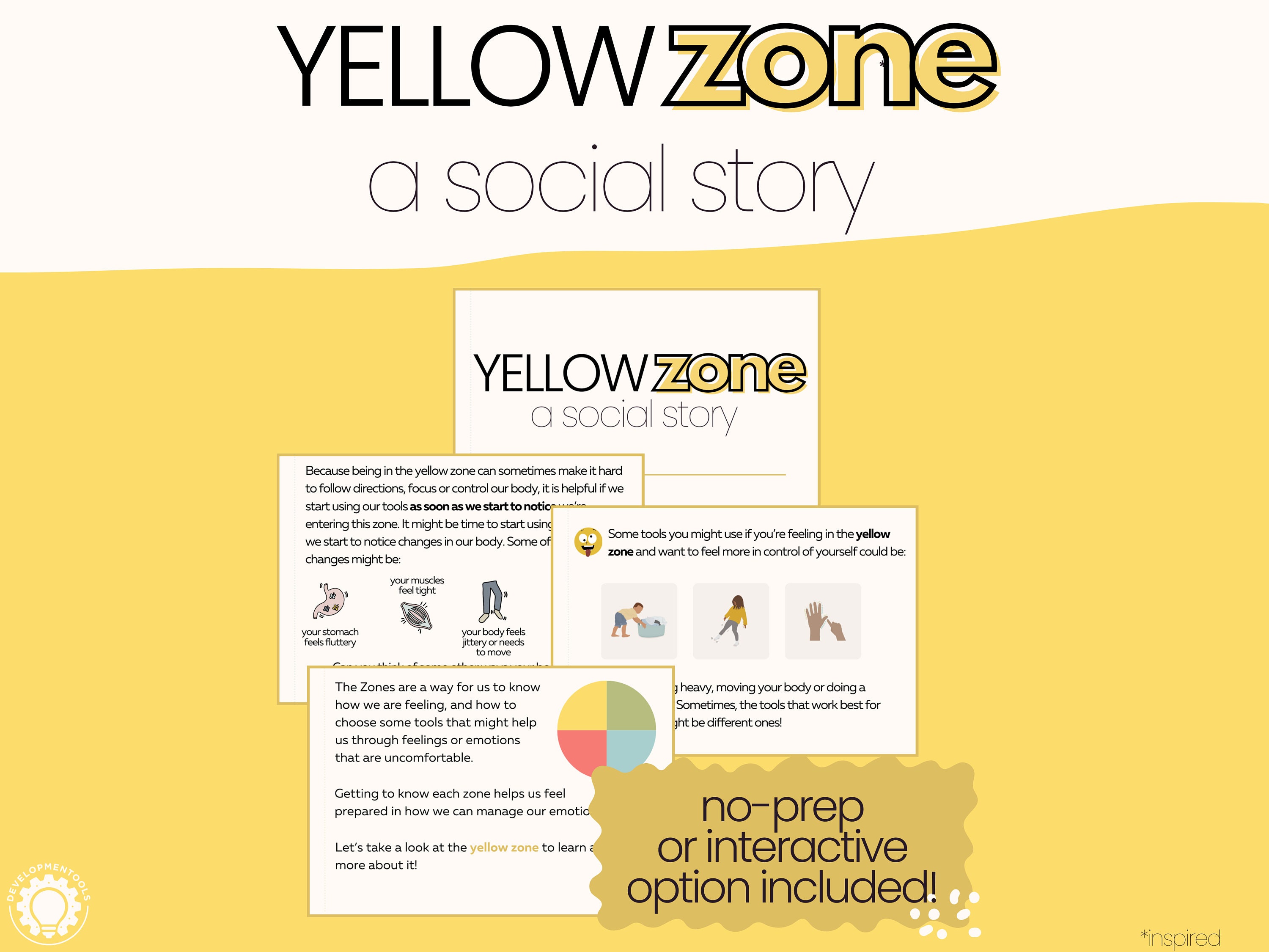 Zones for Self Regulation Inspired Social Story the Yellow Zone ...