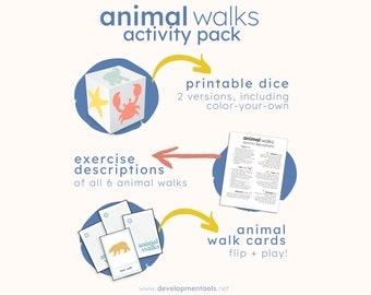 Animal Walk Cards Body Awareness Activities Coordination Exercises ...