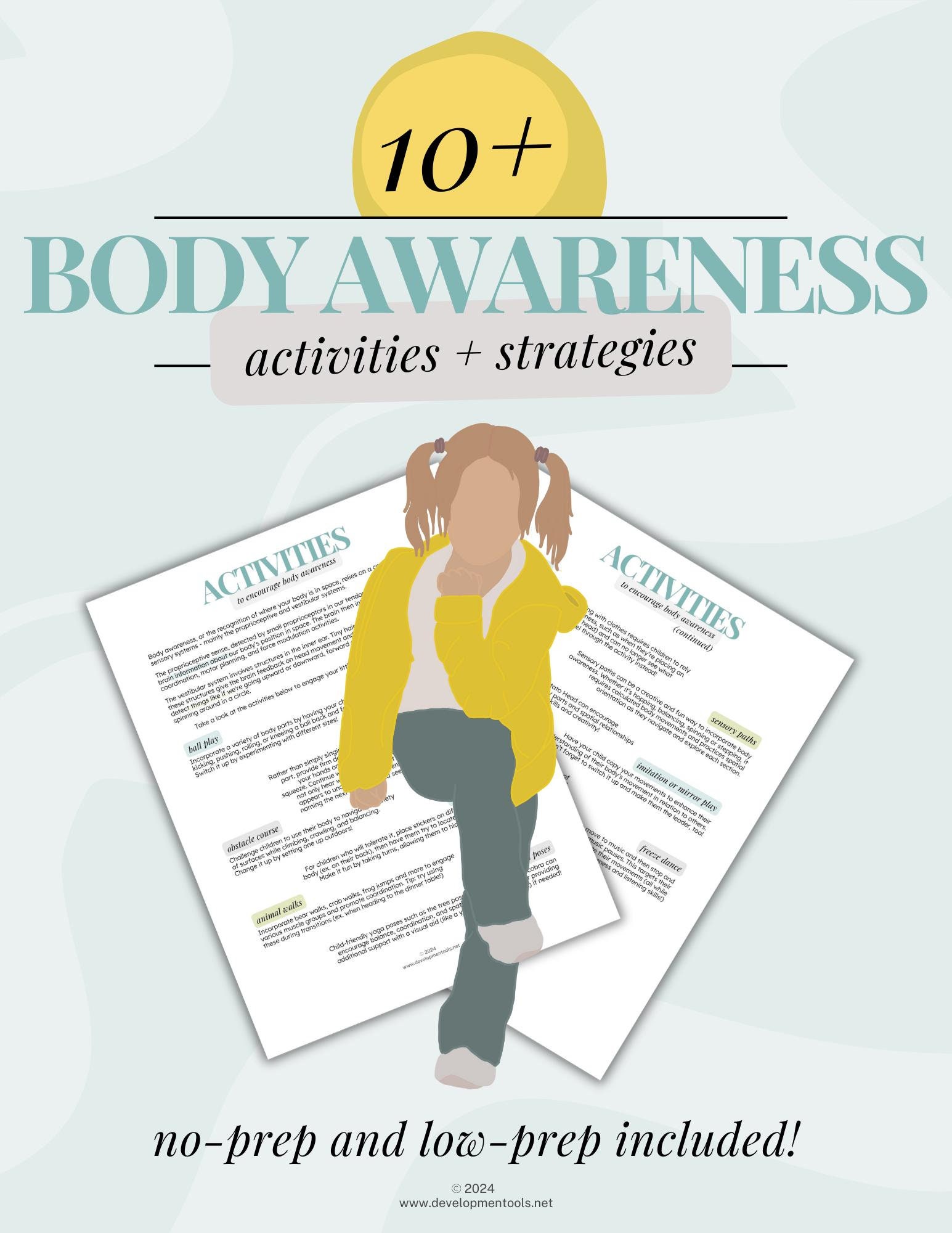 Body Awareness Activities Handout for Coordination, Occupational ...