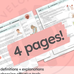 Occupational Therapy | Oral Motor Oral Sensory | Informational Handout ...