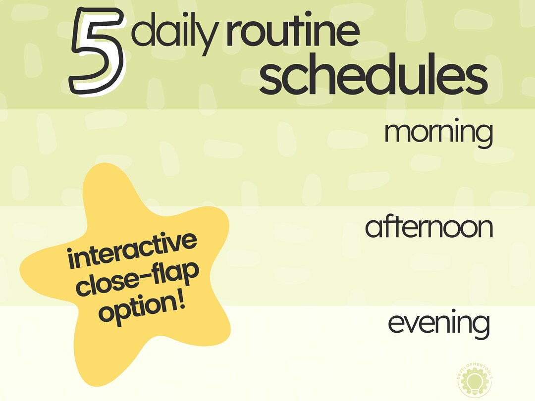 Visual Schedule for Daily Routines | Interactive Visual Schedule ...