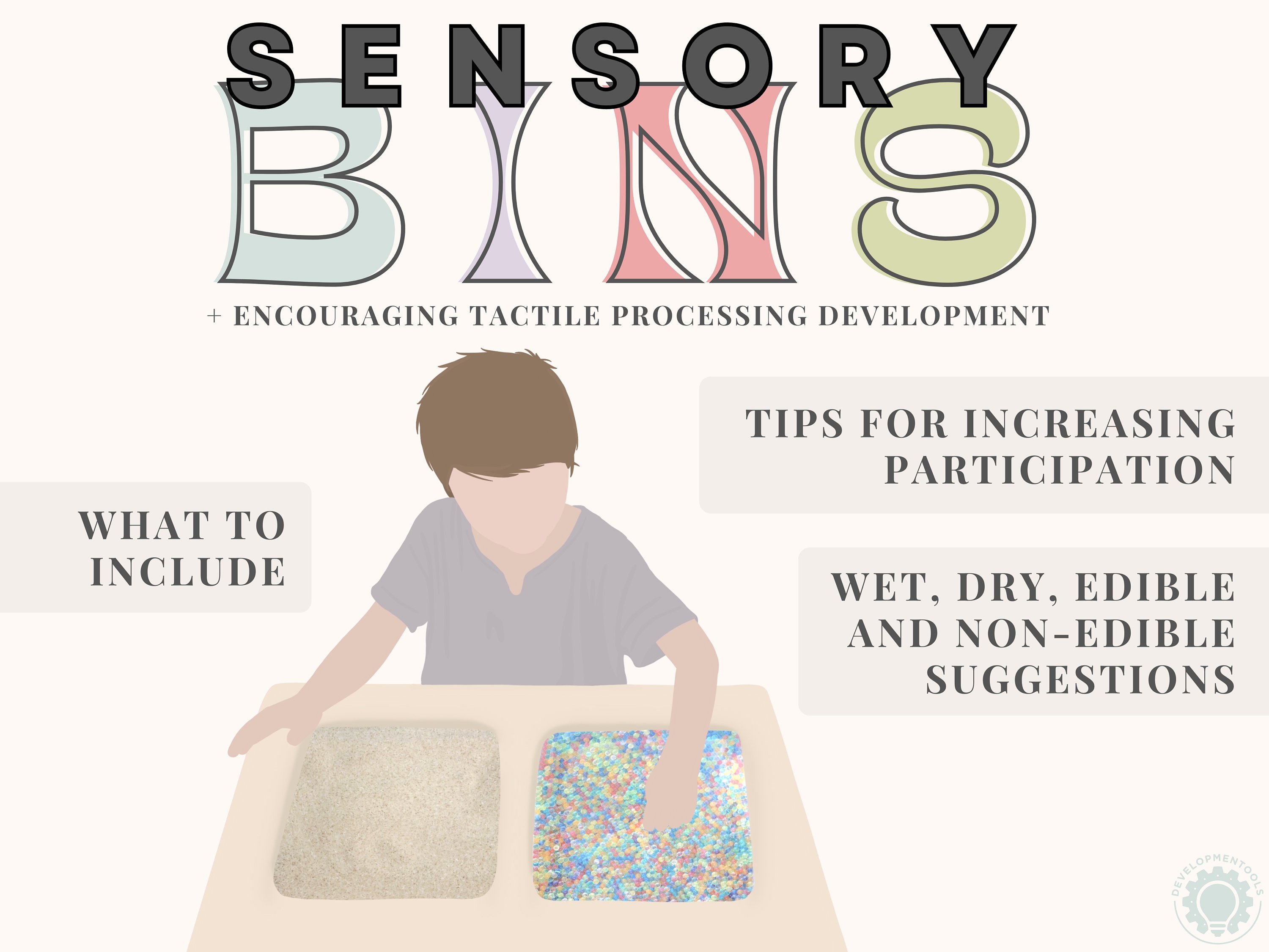 Sensory Bin Handout Encourage Tactile Processing Food Exploration ...