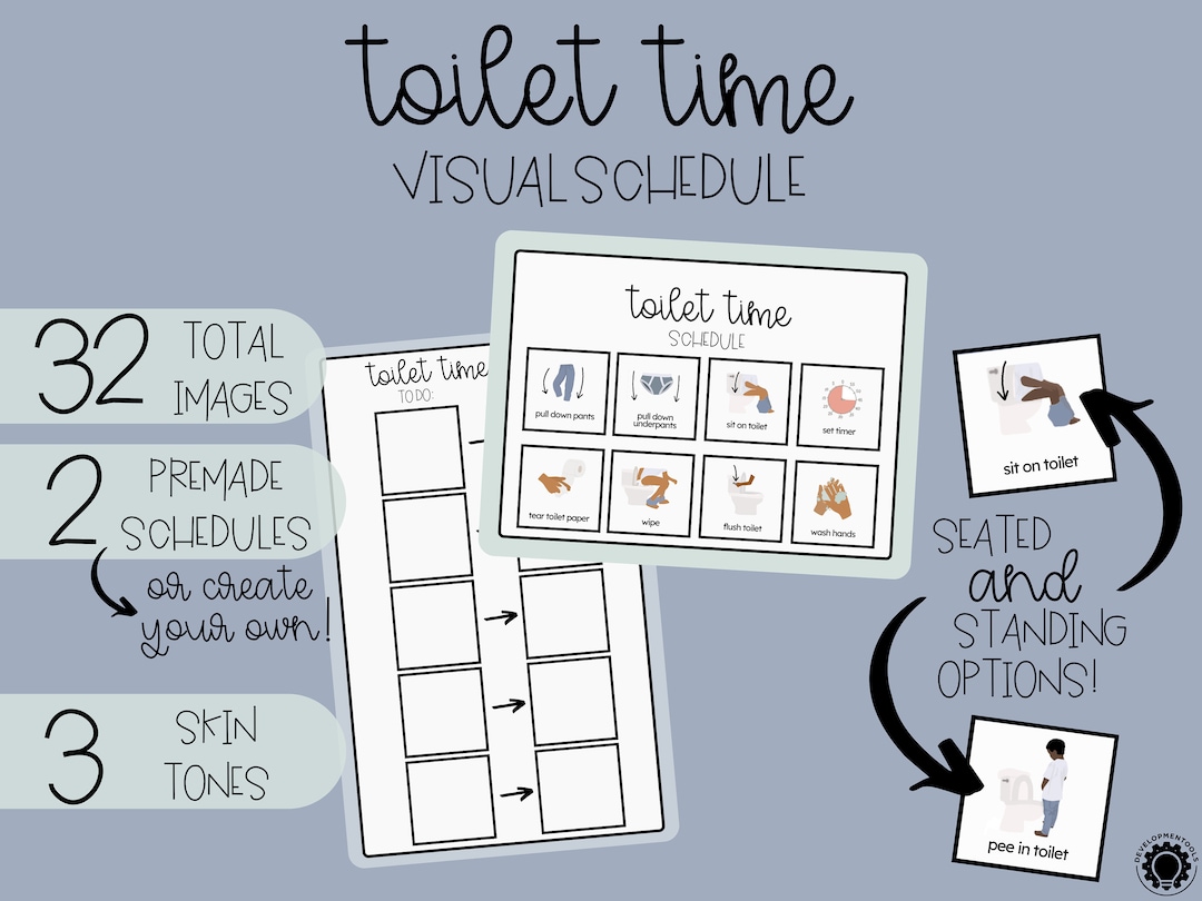 Potty Training Resource | Print + Go or Customize Visual Schedule ...