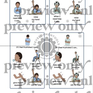 Classroom Behavior Cues Desk Cards | Visual Reminders (digital Download ...