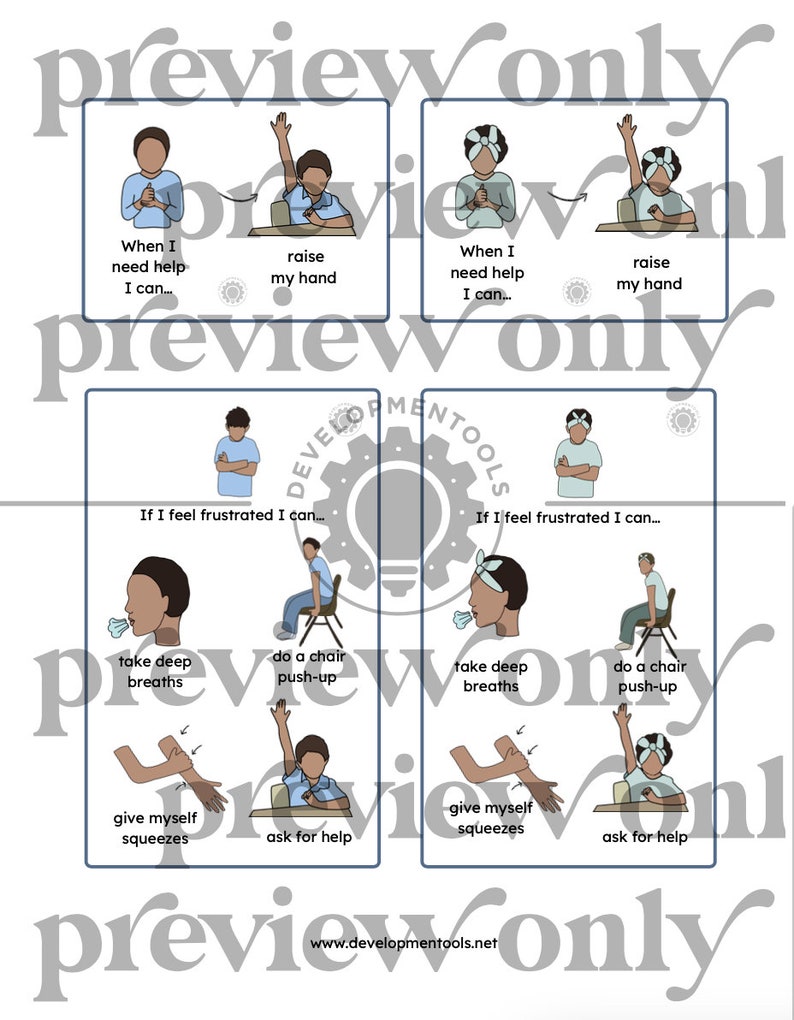 Visual Behavior Cues Desk Cards | Classroom Desk Visual | Classroom ...